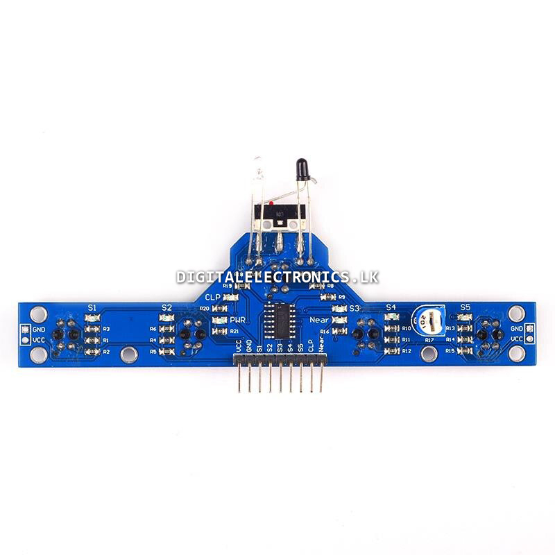 5 Way IR Sensor Array with Obstacle and Bump Sensor – Digitalelectronics.lk